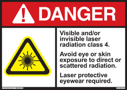 Class 4 Laser Safety Signs and Labels