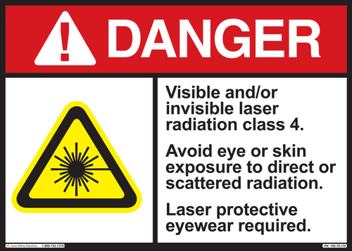 Class 4 Laser Safety Signs and Labels