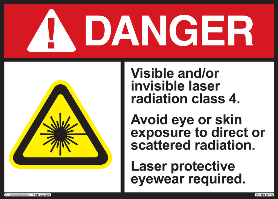 Class 4 Laser Safety Signs and Labels